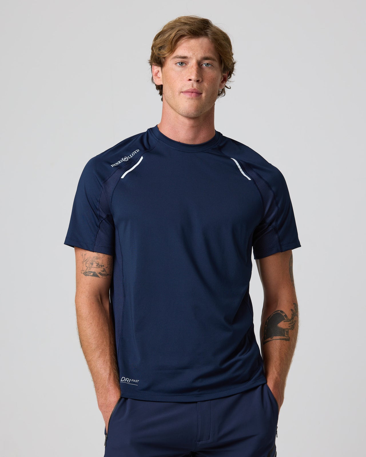 Men's Dynamic Dri Fast Tee - Navy Blue - Henri-Lloyd